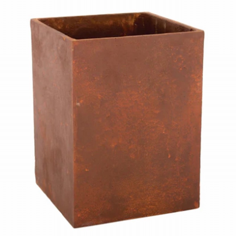 Rusty Tall Square Pot | Monkton Elm Garden Centre | Taunton
