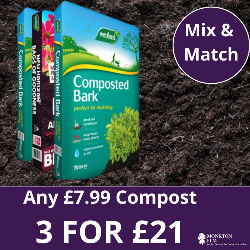 Peat Free Composted Bark 70ltr Bag Monkton Elm Garden Centre Taunton